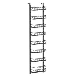 Numhew 9-Tier Black Over The Door Pantry Organizer, Metal Hanging Spice ...