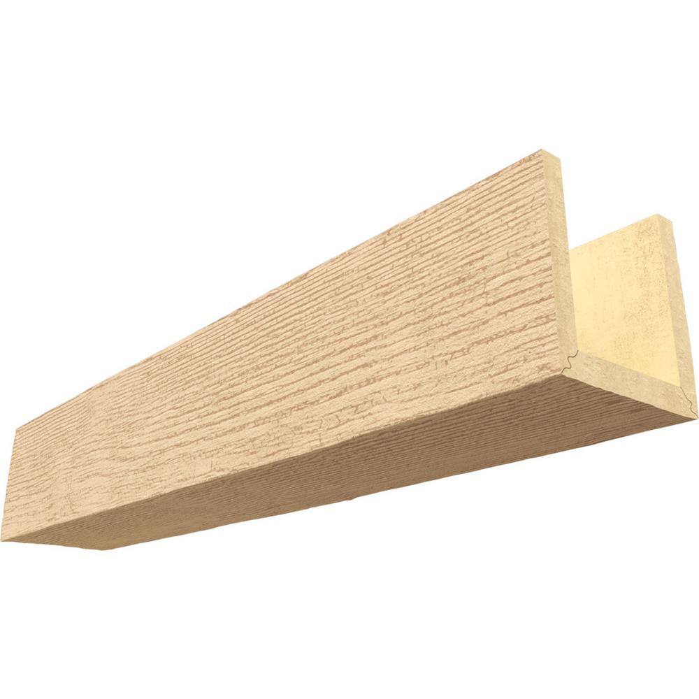 Ekena Millwork Endurathane 4 in. H x 8 in. W x 8 ft. L Rough Sawn ...