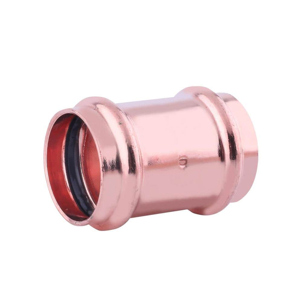 Guardian 1/2 in. x 1/2 in. Copper Press Coupling With Stop Press Fit x ...