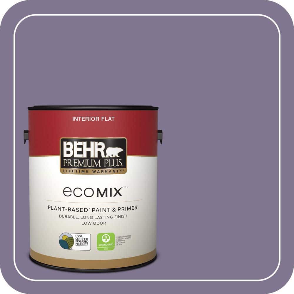BEHR PREMIUM PLUS 1 gal. #650F-5 Purple Statice Flat EcoMix Plant-Based ...
