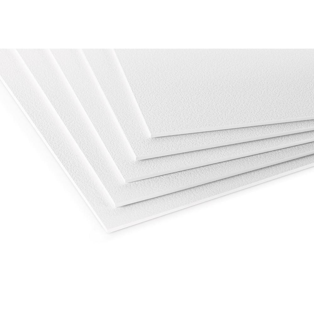 Buy Easy Elegance Textured White 2 ft. x 2 ft. PVC Square Edge Lay-in ...