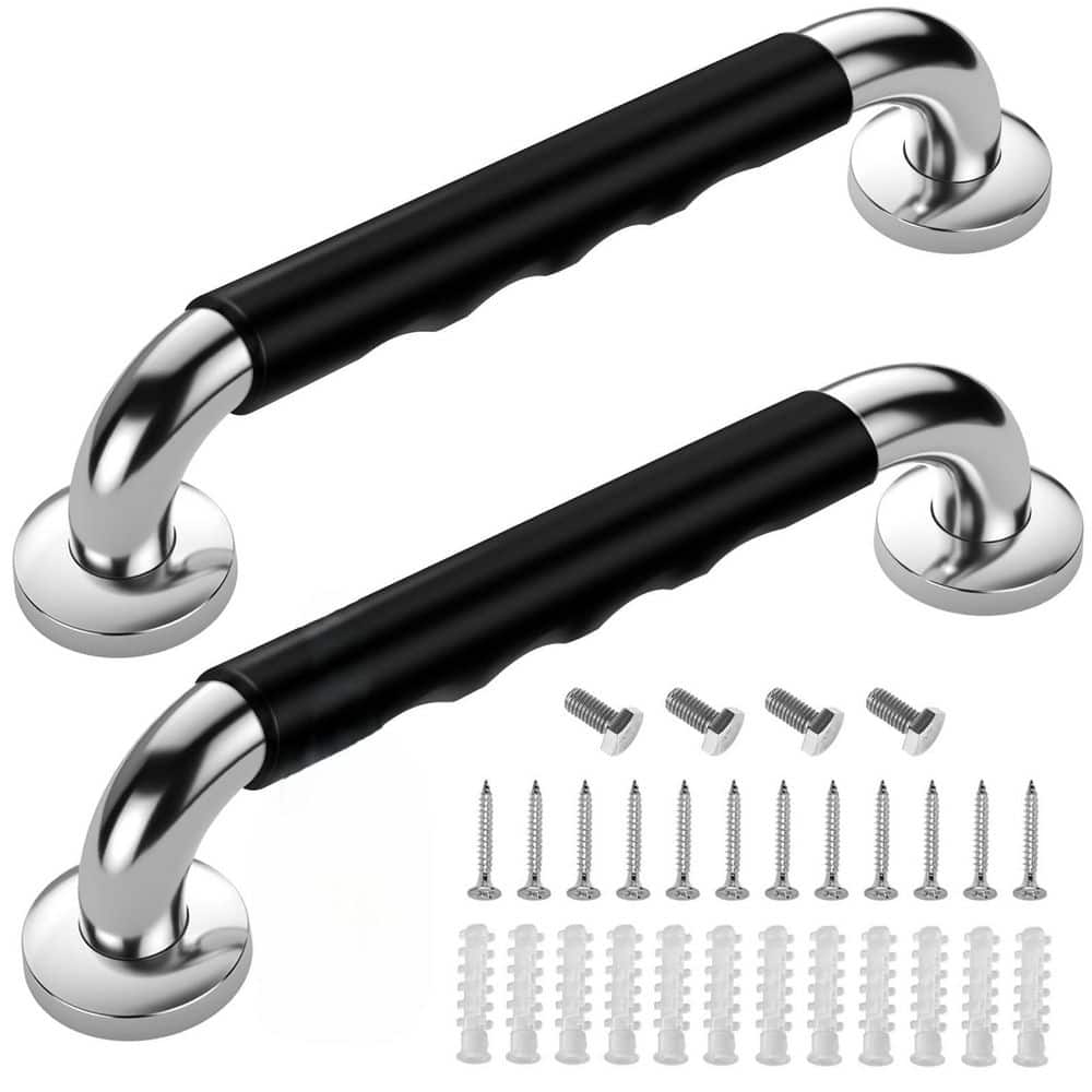 Wudkey 2-Pack 16 in. Concealed Screw Safety Grab Bar for Bathtubs and ...