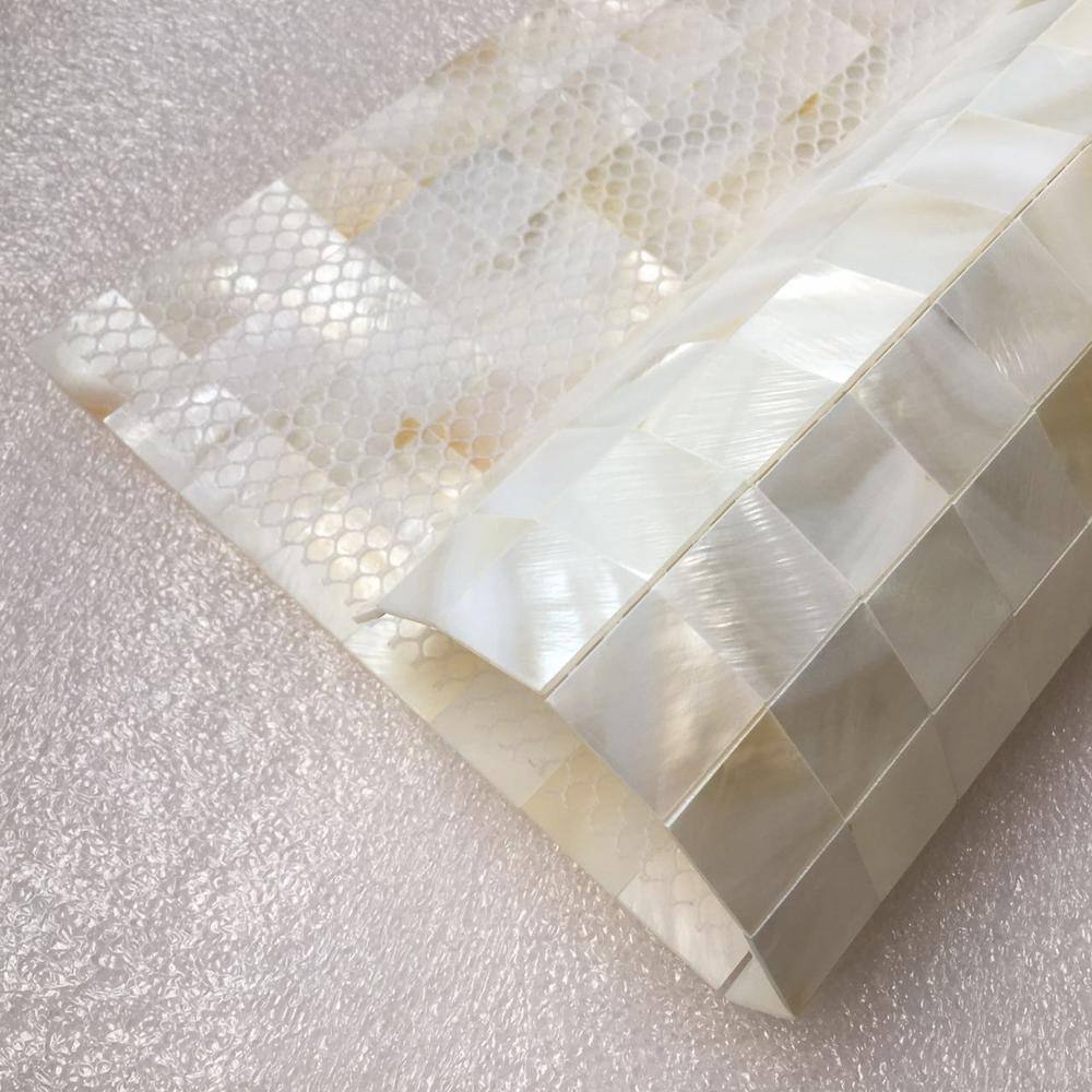 Buy 12 in. x 12 in. Mother of Pearl Shell Mosaic Tile Backsplash in ...