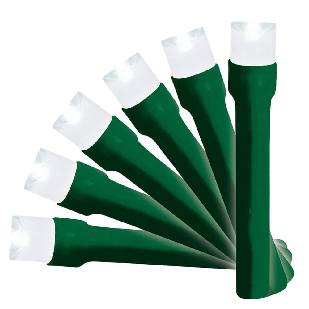 Brite Star 7.33 ft. 20-Count 5mm Little Lites LED Pure White Christmas ...