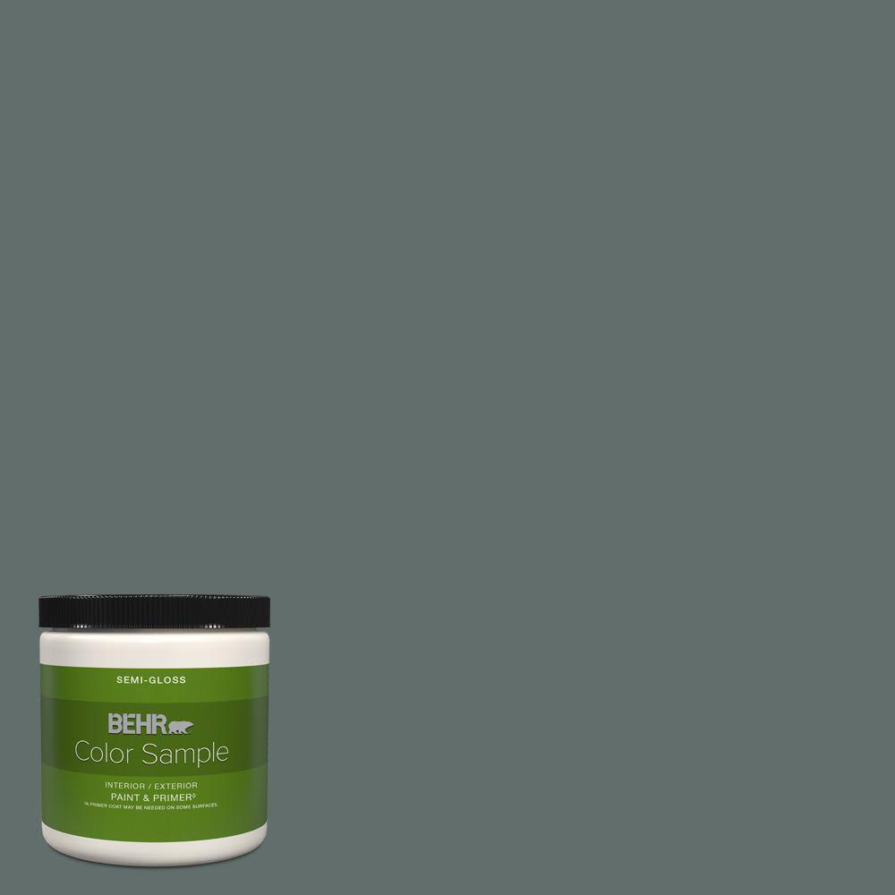 BEHR PREMIUM PLUS 8 oz. #PPU12-19 Mountain Pine Semi-Gloss Interior ...