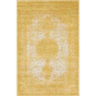 Unique Loom Yellow 9 ft. x 12 ft. Bromley Area Rug 3144292