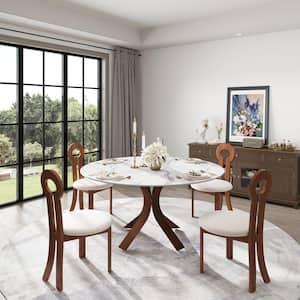 Magic Home 79 in. Black Sintered Stone Dining Table with ith Stainless ...