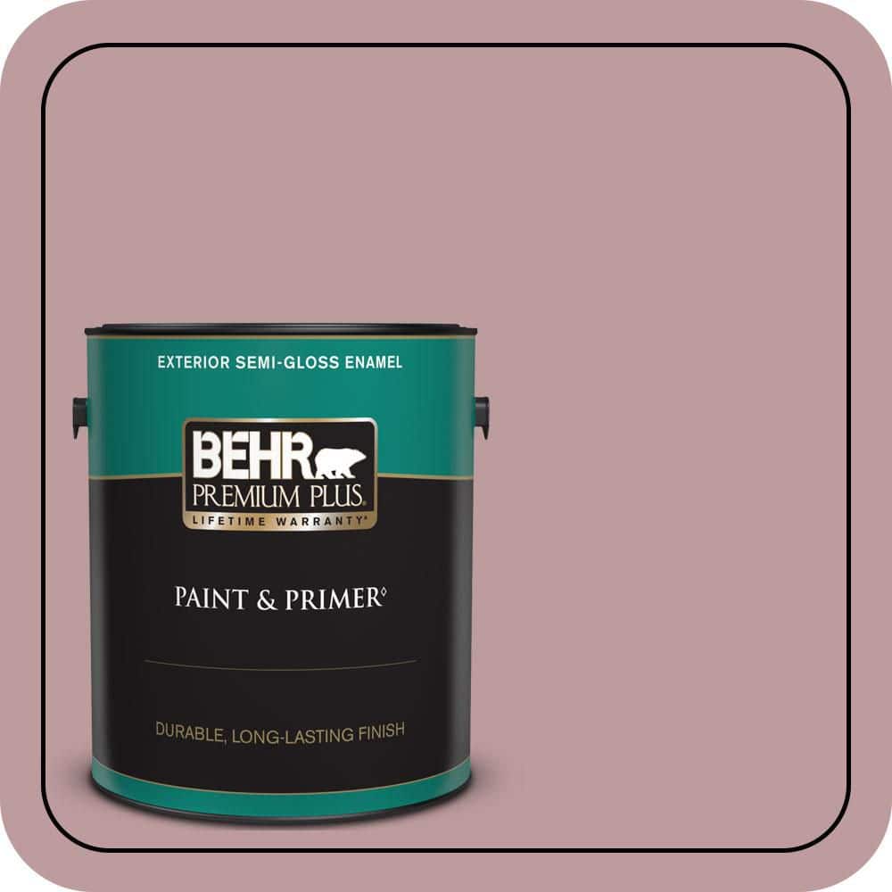 BEHR PREMIUM PLUS 1 gal. #BIC-06 Desert Lights Semi-Gloss Enamel ...