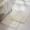 MODERN THREADS Ivory 2-Pack Solid Loop with Non-Slip Backing Bath Mat ...
