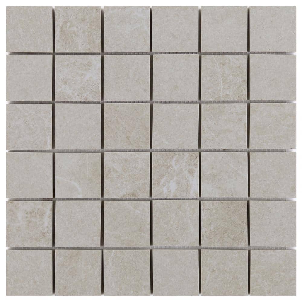 Ivy Hill Tile LithoTech Chalk White 3.93 in. x 0.35 in. Matte Porcelain ...