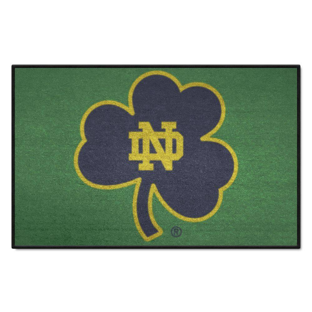 FANMATS Notre Dame Fighting Irish Green 2 ft. x 3 ft. Starter Mat Area ...