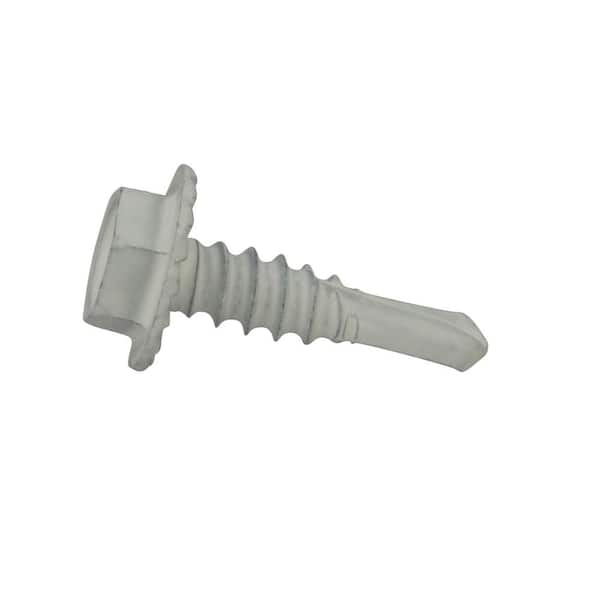 #8 x 9/16 in. Self Tap Screw White 47103 - The Home Depot