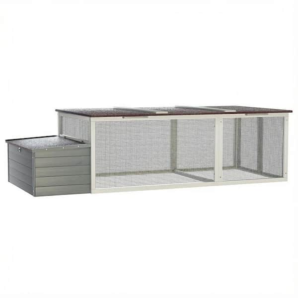 COZIWOW 2-Tier Wood Poultry Chicken Nesting Boxes Coop with Roll Away ...