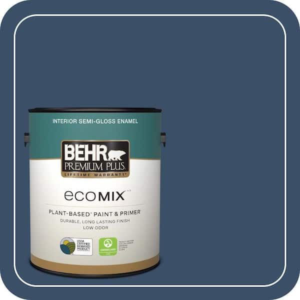 BEHR PREMIUM PLUS 1 gal. #M510-7 Inked Semi-Gloss Enamel EcoMix Plant ...