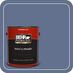 BEHR PREMIUM PLUS 8 oz. #600F-6 Atlantic Blue Semi-Gloss Interior ...