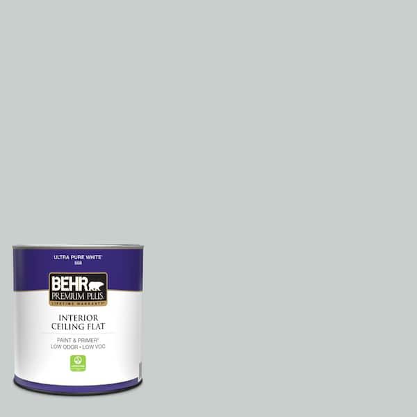 BEHR PREMIUM PLUS 1 qt. #720E-2 Light French Gray Ceiling Flat Interior ...