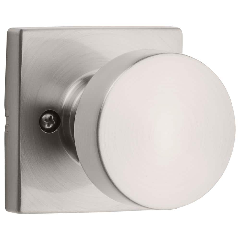 Kwikset Pismo Satin Nickel Square Half-Dummy Flat Door Knob 788PSK SQT 15 CP - The Home Depot
