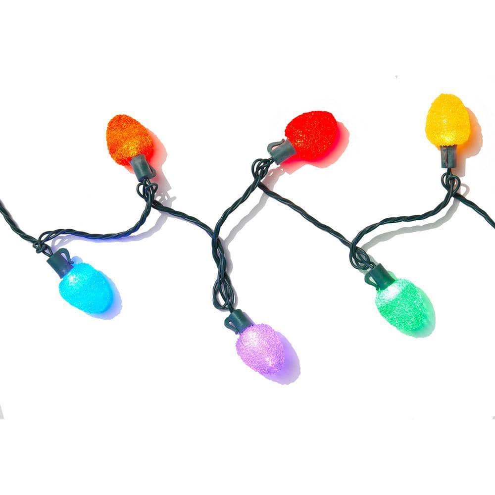 HoliScapes 50-Count Sugar Coated LED Gumdrop Multi-Colored Christmas ...