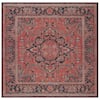 SAFAVIEH Journey Navy/Red 7 ft. x 7 ft. Machine Washable Floral ...