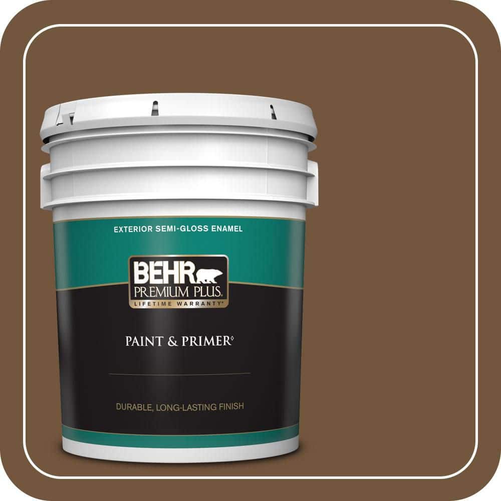 BEHR PREMIUM PLUS 5 gal. #MQ2-9 Clockworks Semi-Gloss Enamel Exterior ...