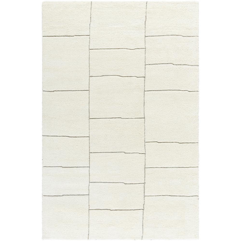 Livabliss Portobello Off-White 9 ft. x 12 ft. Modern Indoor Area Rug ...