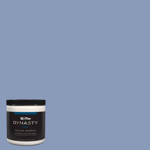BEHR DYNASTY 8 oz. #610D-5 Blueberry Popover Satin Enamel Stain ...
