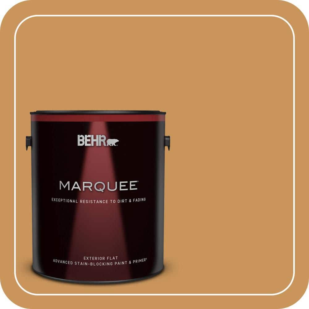 BEHR MARQUEE 1 gal. #M250-5 Burnt Pumpkin Flat Exterior Paint & Primer ...