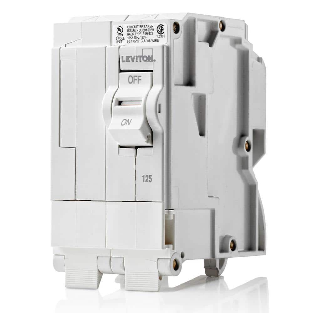 Leviton Branch Circuit Breaker, Standard 2-Pole 125 Amp, 120-Volt/240 ...