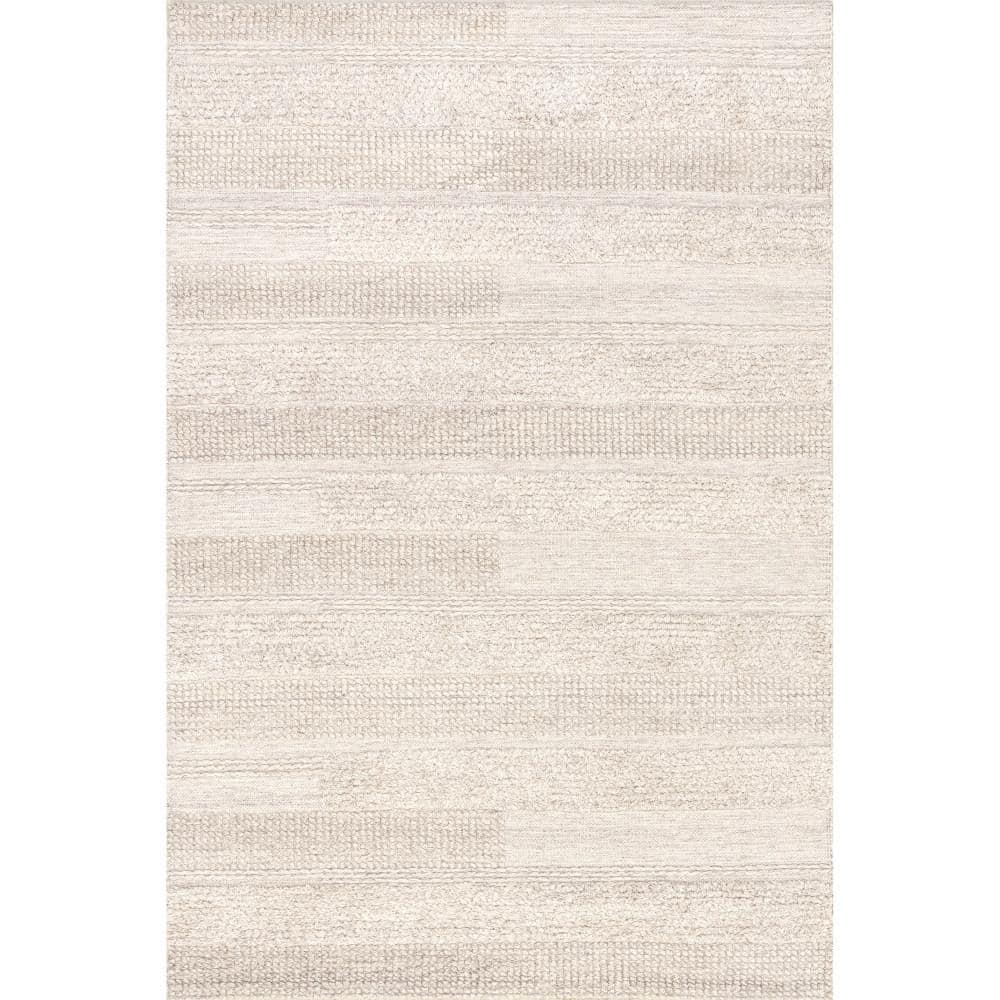 RUGS USA Arvin Olano Samba Textured Cotton-Blend Cream 4 ft. x 6 ft ...