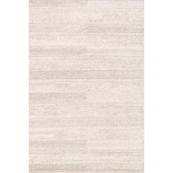 RUGS USA Arvin Olano Samba Textured Cotton-Blend Cream 4 ft. x 6 ft ...