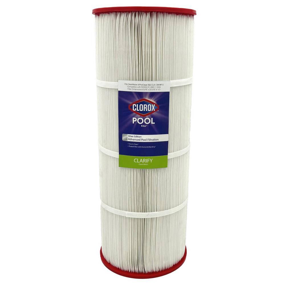 Clorox Silver Edition 8.94 in. Dia Advanced Pool Filter Cartridge ...