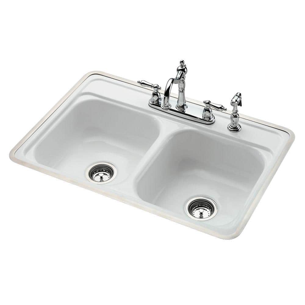 Bootz Industries Drop-in Porcelain Enameled Steel Garnet 33 in. 4-Hole ...