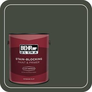 BEHR MARQUEE 1 qt. #BXC-12 Deep Forest Matte Interior Paint & Primer ...
