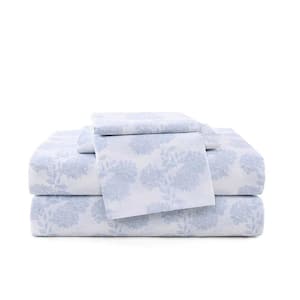 Laurel & Mayfair Gingham Plaid 3-Piece Blue 250TC Cotton Percale Twin ...