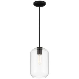 Access Lighting Pearl 1-Light Matte Black Standard Pendant Light with ...