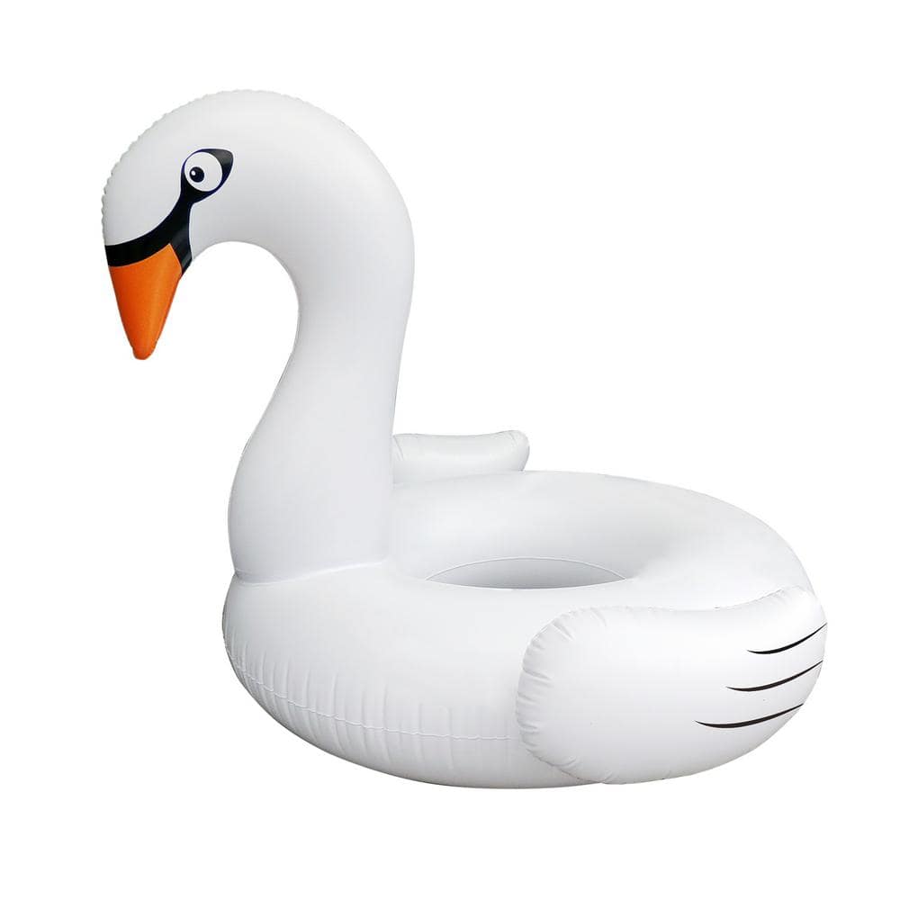Pool Central 53.5 in. Jumbo Inflatable White Swan Float 32558242 - The ...