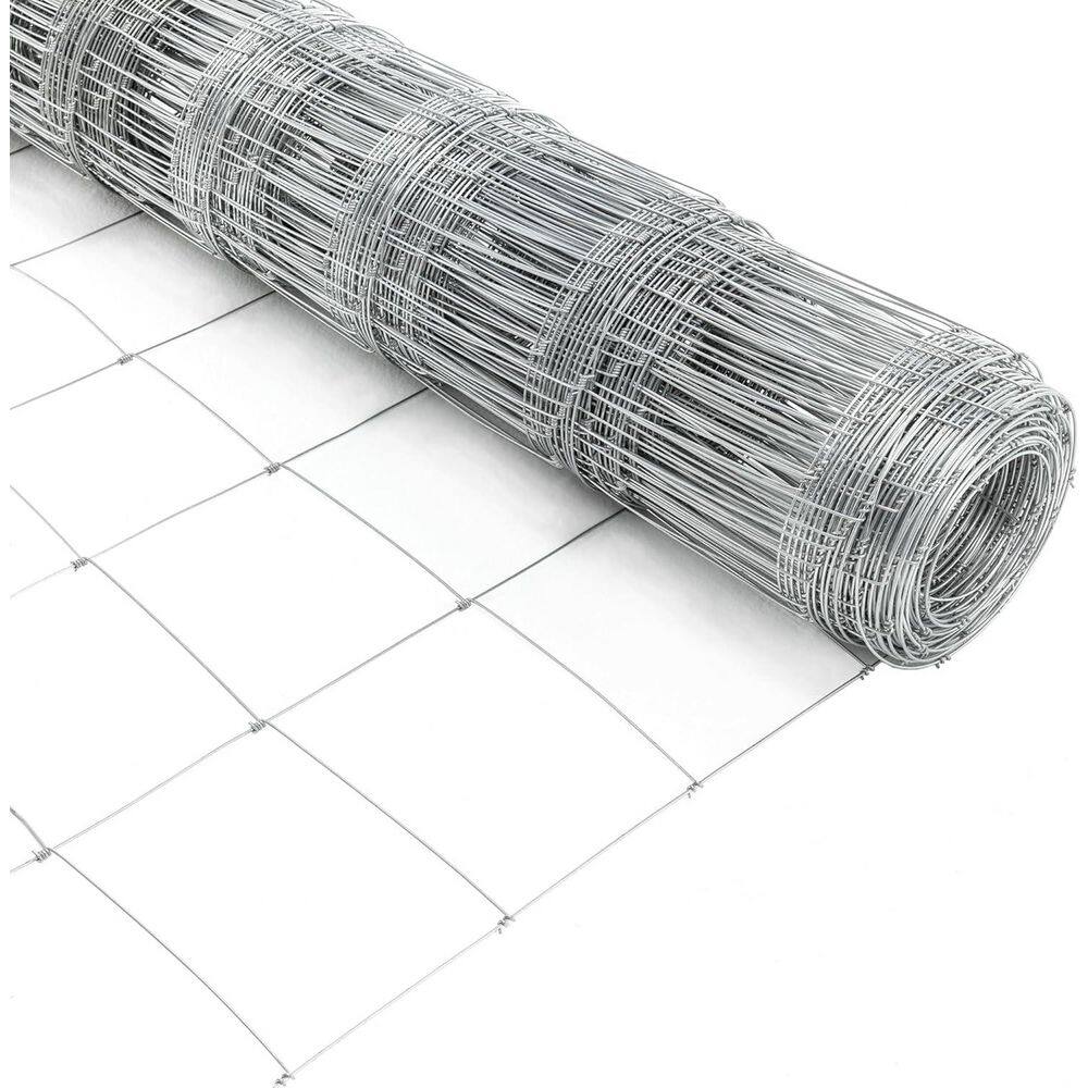 spca Farm Fence 164 ft. L x 4 ft. H Silver Galvanized Metal Field ...