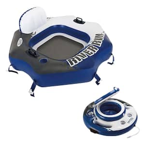 Intex River Run Inflatable Water Tube and Mega Chill Inflatable Pool ...