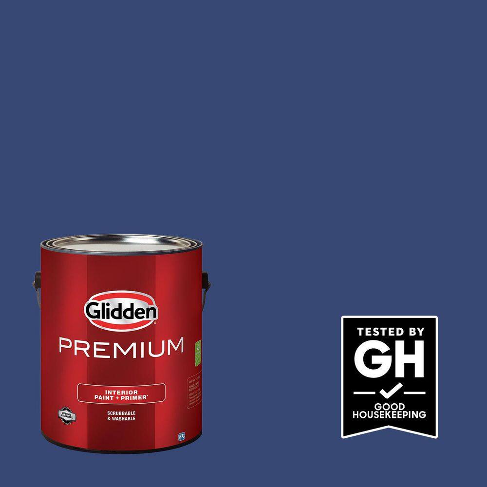 Glidden Premium 1 gal. PPG1166-7 Daring Indigo Semi-Gloss Interior ...