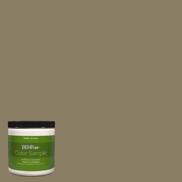 BEHR PREMIUM PLUS 8 oz. #N340-6 Sorrel Leaf Semi-Gloss Interior ...