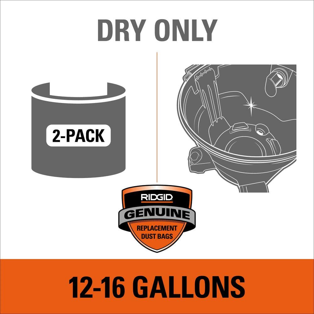 Buy High-Efficiency Size A Dust Collection Bags for 12 to 16 Gallon ...