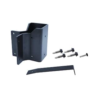 Aria Railing Aria Railing 6 in. W x 8 in. H Black Inline Bracket for 52 ...