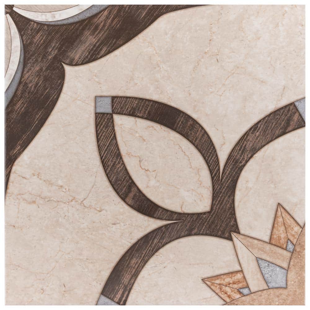 Merola Tile Argos Natural 17-3/4 in. x 17-3/4 in. Ceramic Floor and ...
