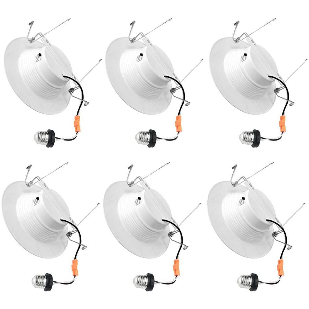 KOAOEIRS 5/6 in. Indoor Can Light Trim 15-Watt 5-Color Selectable ...