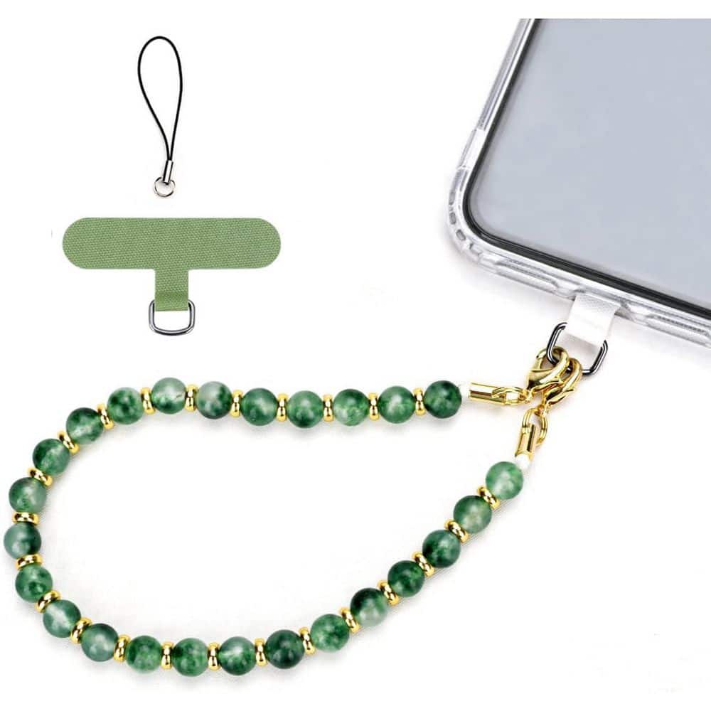 OBJLGEV Beaded Phone Wrist Strap with Tether Tab Hands-Free Lanyard for ...