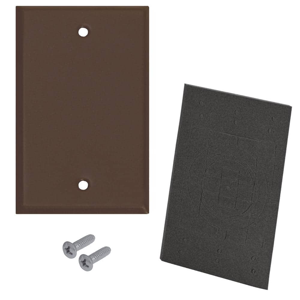 Commercial Electric 1-Gang Metal Weatherproof Blank Electrical Outlet ...