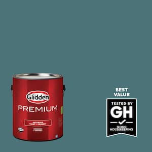 Glidden Premium 1 qt. Vining Ivy PPG1148-6 Flat Exterior Latex Paint ...