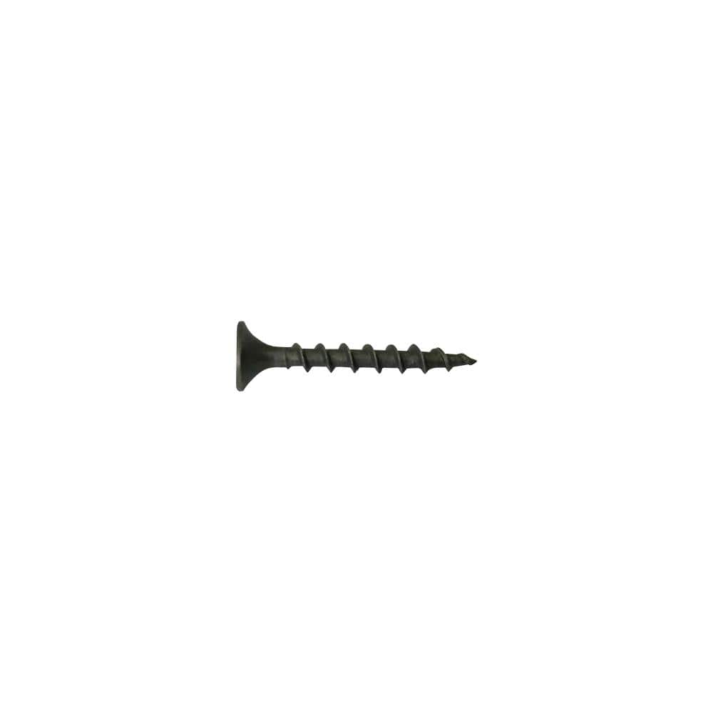 HUTTIG-GRIP #6 x 1-1/8 in. Black Phosphate Coated Phillips Bugle-Head ...