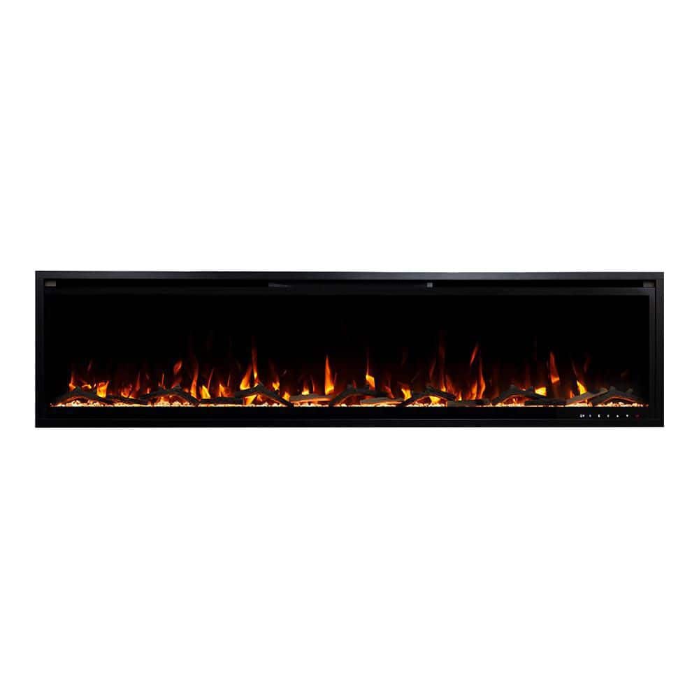 Modern Ember Aerus Slim 72 in. Wall-Mounted Electric Fireplace Heater ...