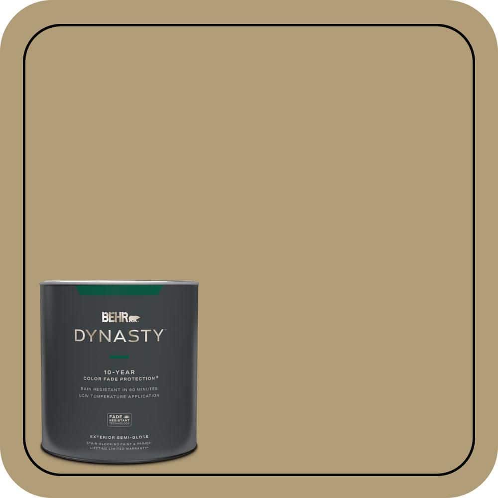 BEHR DYNASTY 1 qt. #S320-5 Ginger Tea Semi-Gloss Enamel Exterior Stain ...